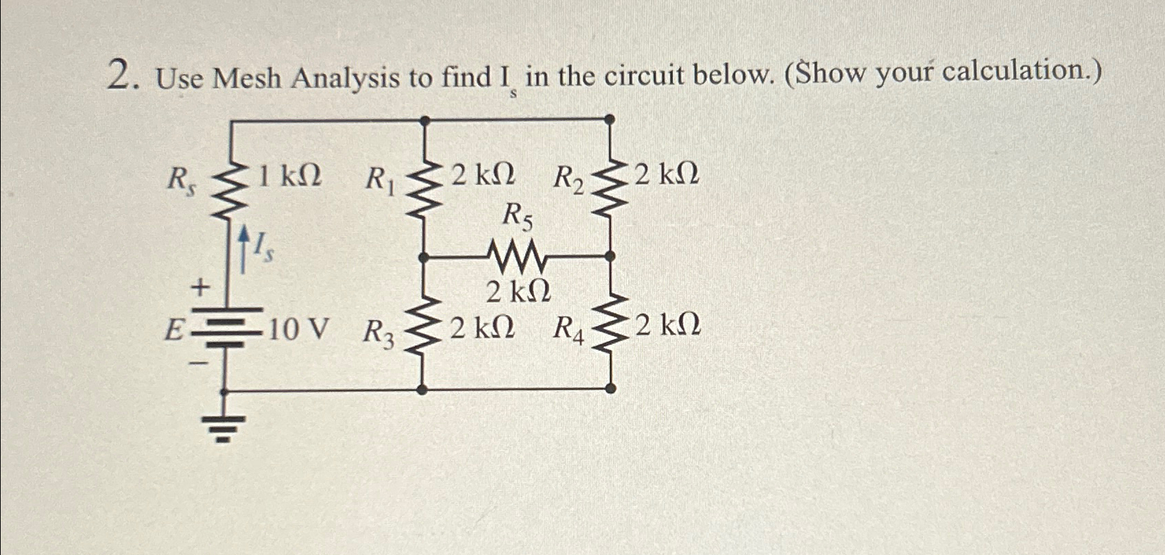 Solved Use Mesh Analysis to find I in the circuit below. | Chegg.com