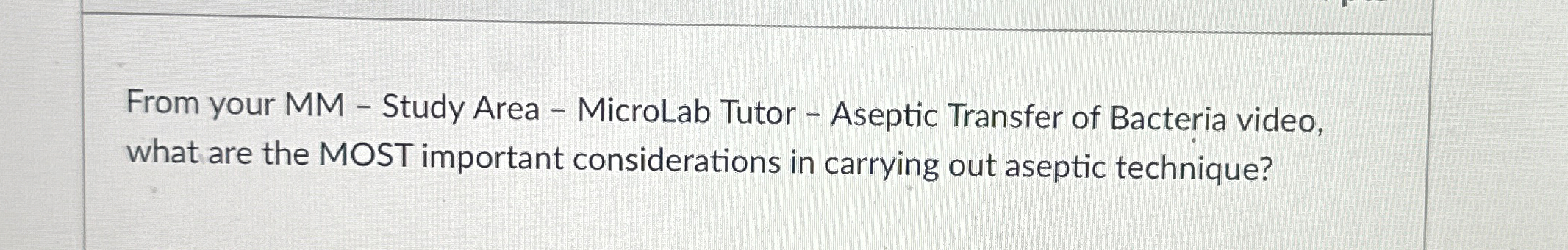 Solved From your MM - ﻿Study Area - ﻿MicroLab Tutor - | Chegg.com