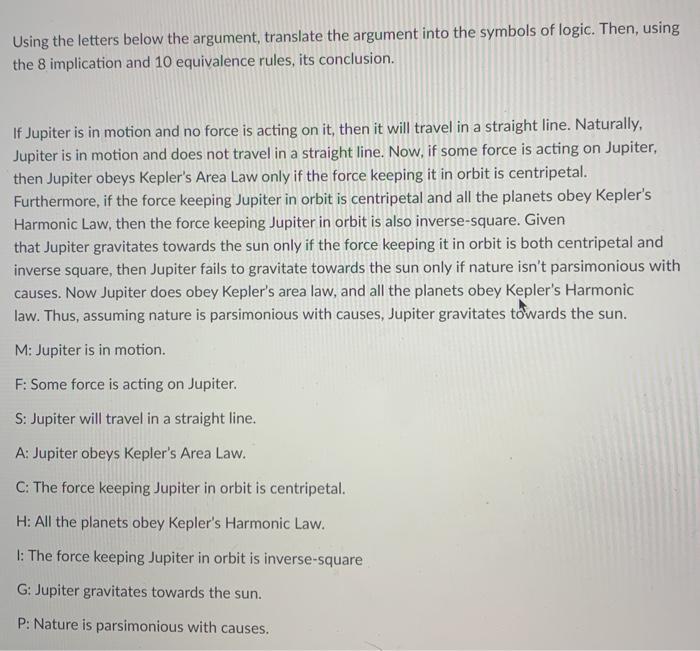 Solved Using the 8 implication and 10 equivalence rules, | Chegg.com