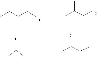 Here are the 4 structural isomers of C4H9I, arrange | Chegg.com