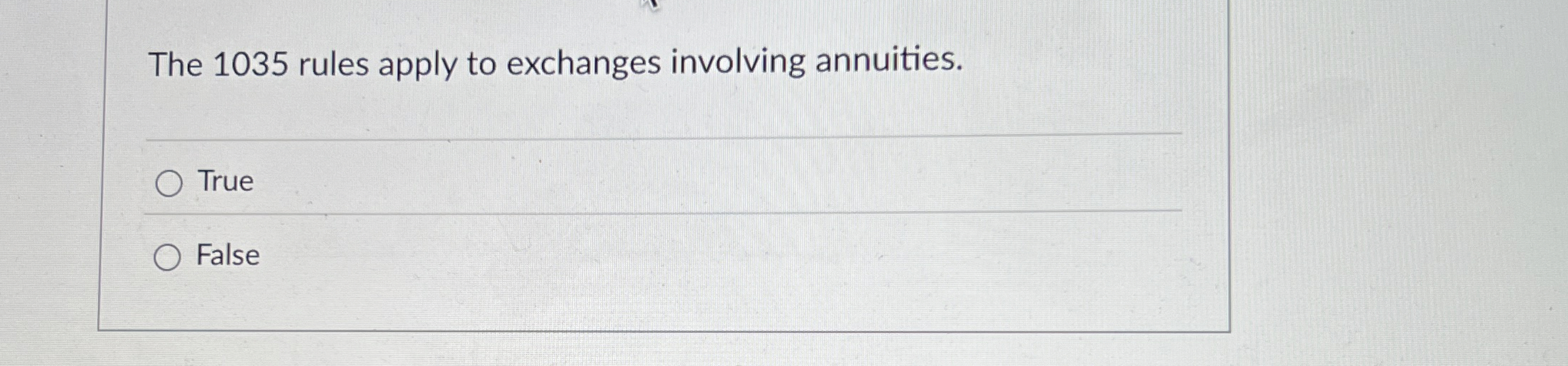 Solved The 1035 ﻿rules apply to exchanges involving | Chegg.com