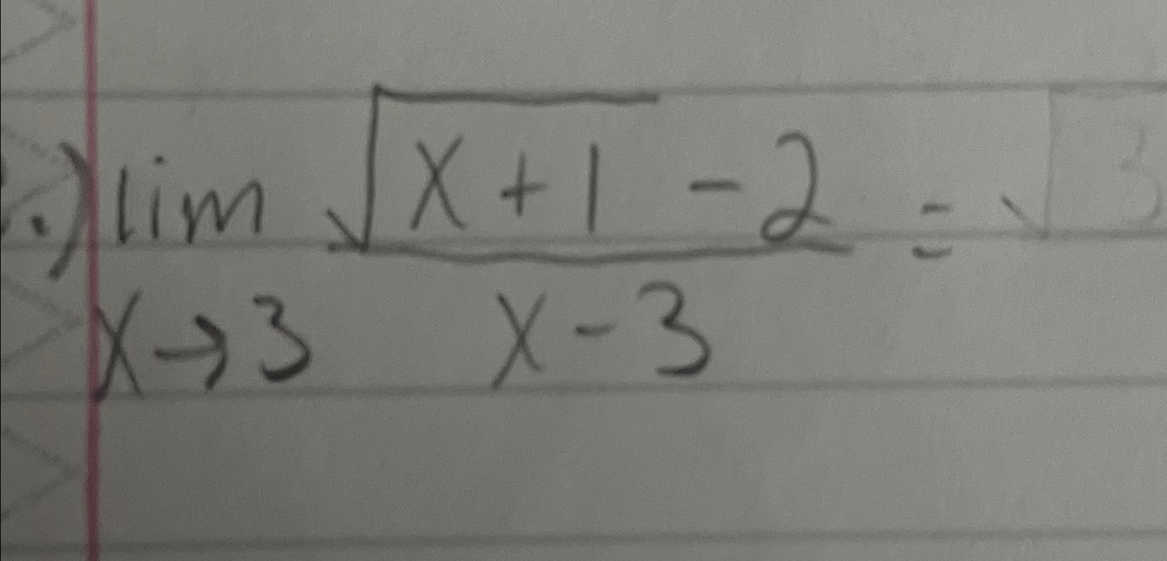 Solved How do i solve this using algebra?limx→3x+12-2x-3 | Chegg.com