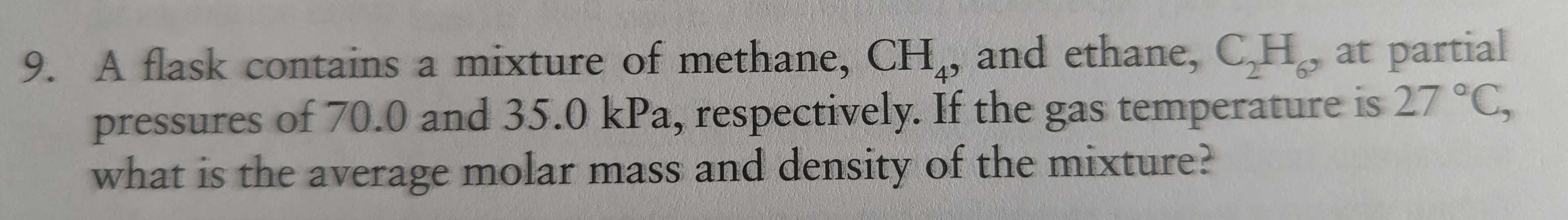 Solved A flask contains a mixture of methane, CH4, ﻿and | Chegg.com