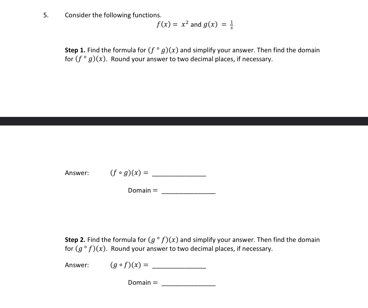Solved Consider The Following Functions F X X2 ﻿and