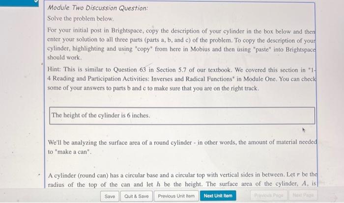 Solved Module Two Discussion Question: Solve the problem | Chegg.com