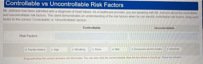 Solved Controllable vs Uncontrollable Risk Factors Mr. | Chegg.com