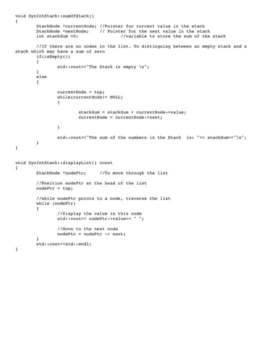 Solved #ifndef DYNINTSTACK_H #define DYNINTSTACK H class | Chegg.com