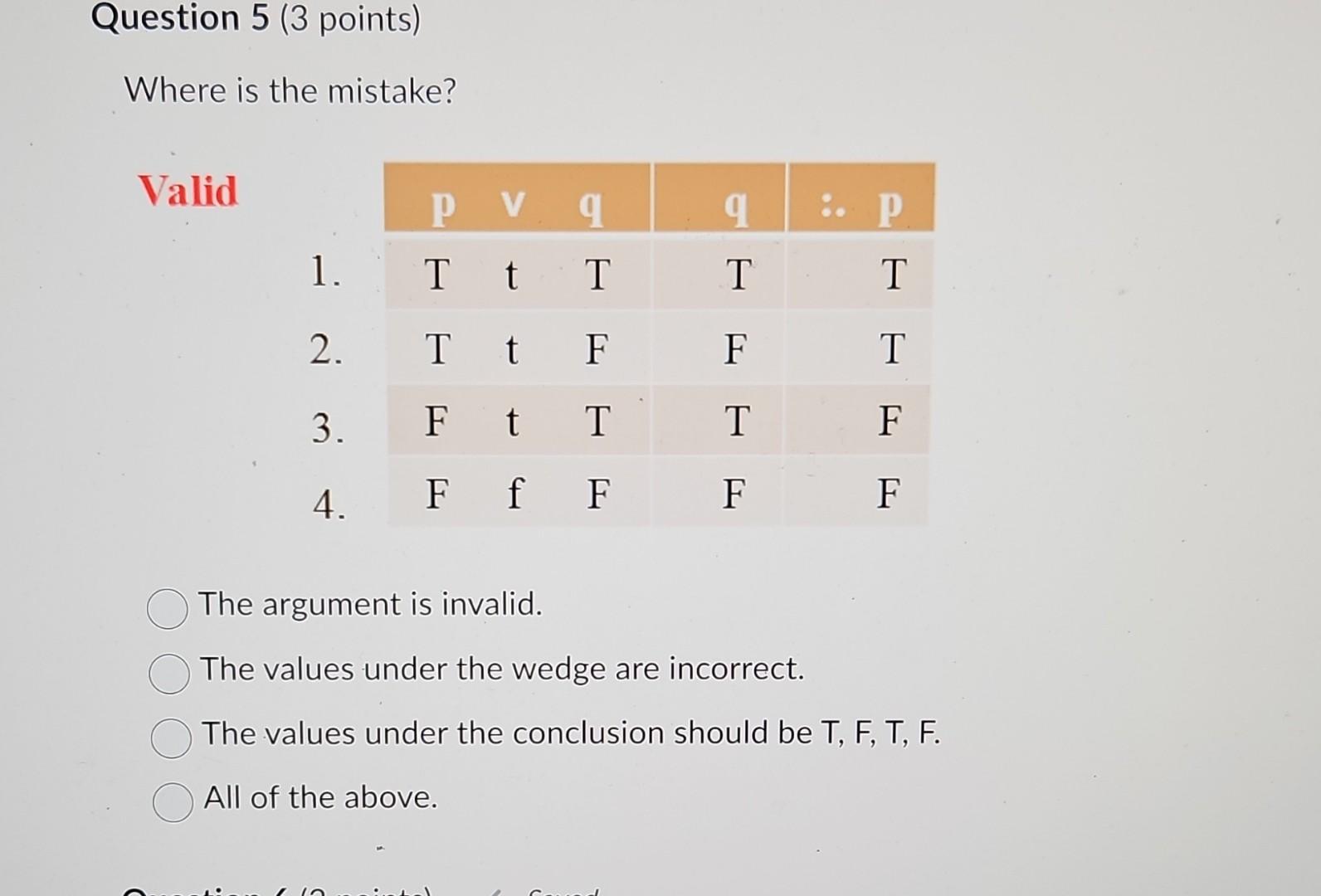 Solved Where is the mistake? Valid The argument is invalid. | Chegg.com