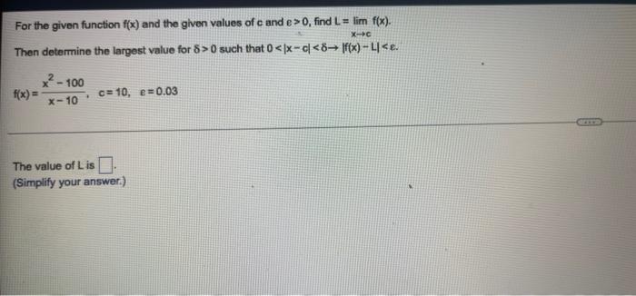 Solved For the given function f(x) and the given values of | Chegg.com