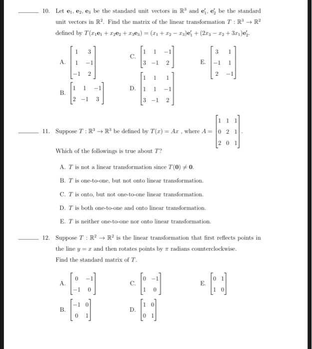 Solved |-1 0] 1. Let M = 0 0 and N = 0 1 Reduced Echelon | Chegg.com
