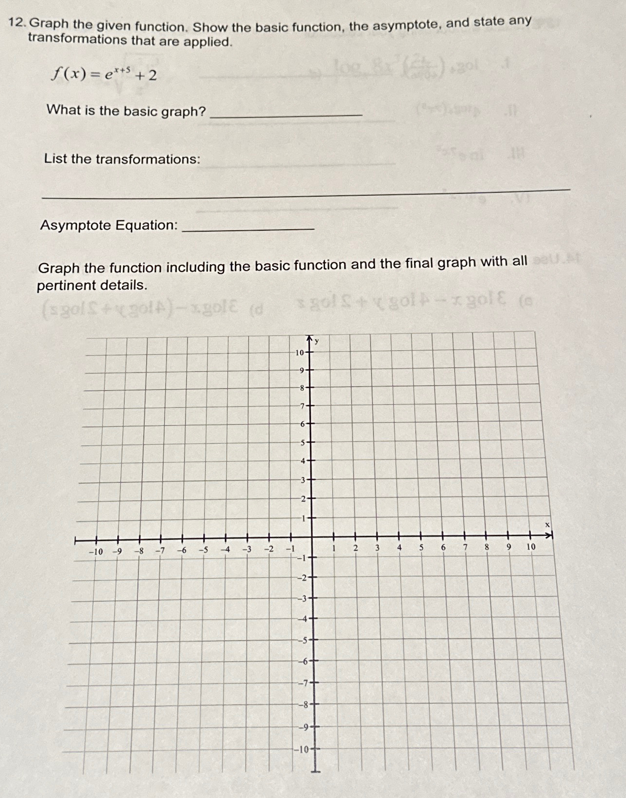 Solved Graph the given function. Show the basic function, | Chegg.com