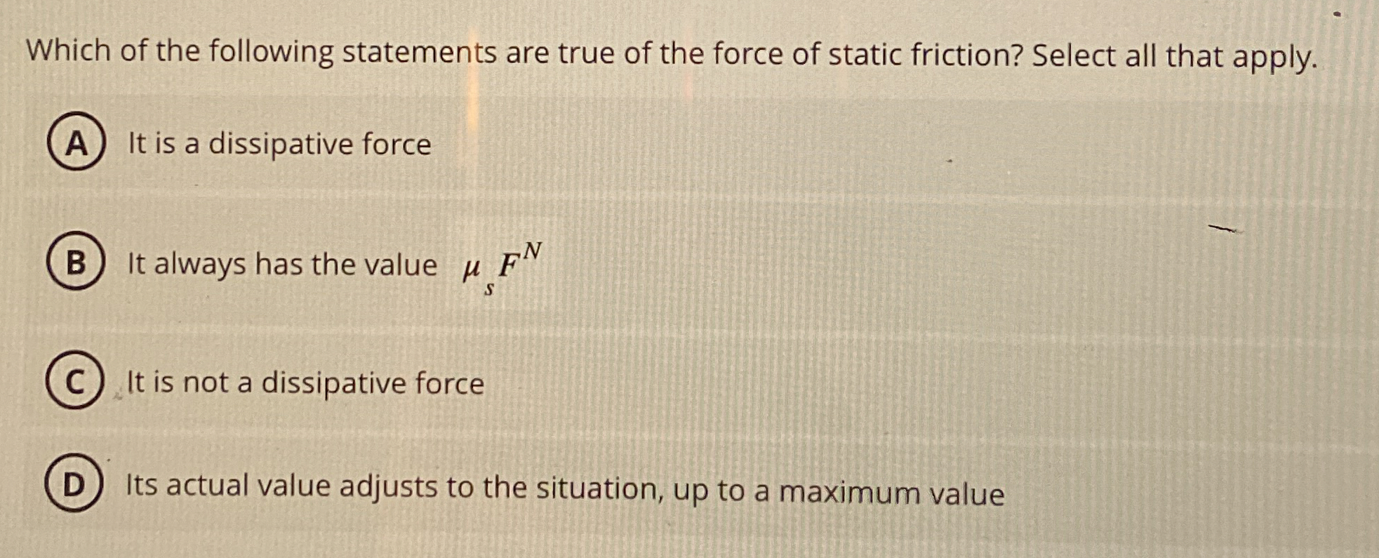 Solved Which of the following statements are true of the | Chegg.com