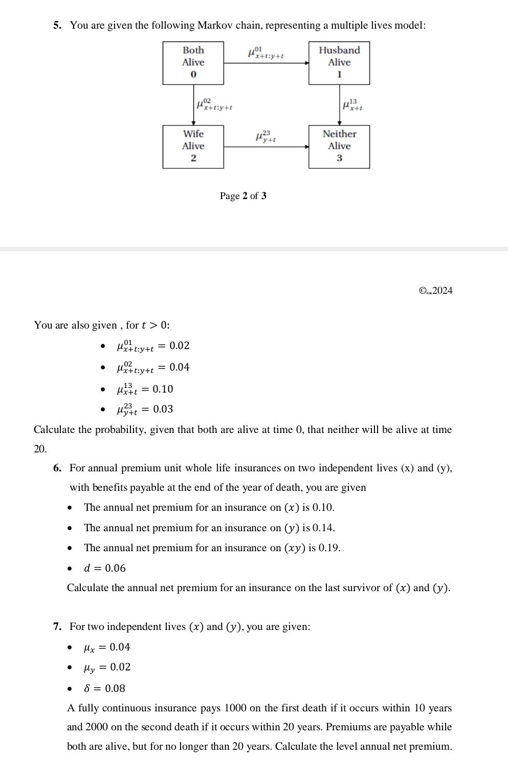 Solved You are given the following Markov chain, | Chegg.com