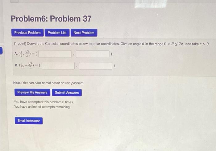 Solved Problem6: Problem 37 Previous Problem Problem List | Chegg.com Solved Problem6: Problem 37 Previous Problem Problem List | Chegg.com