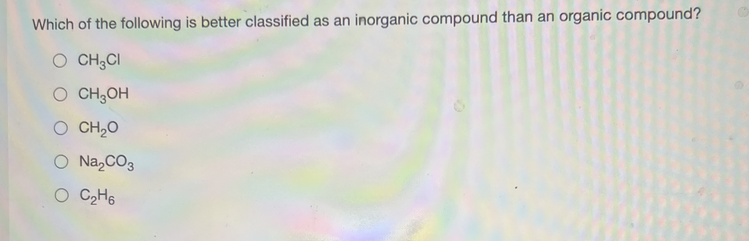 Solved Which of the following is better classified as an | Chegg.com