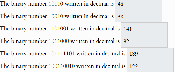 Solved The binary number 10110 ﻿written in decimal is 46 | Chegg.com