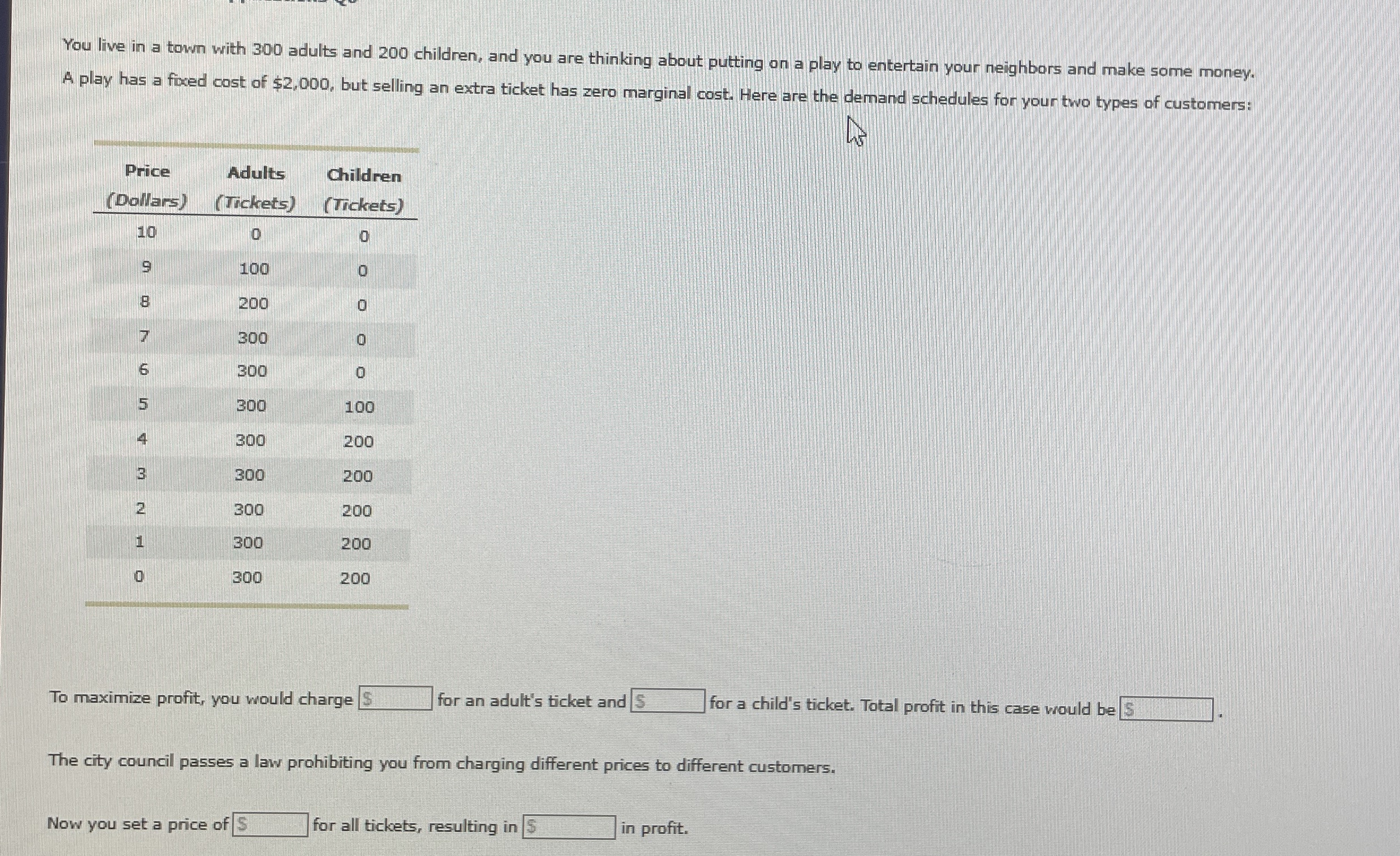 Solved You live in a town with 300 ﻿adults and 200 | Chegg.com
