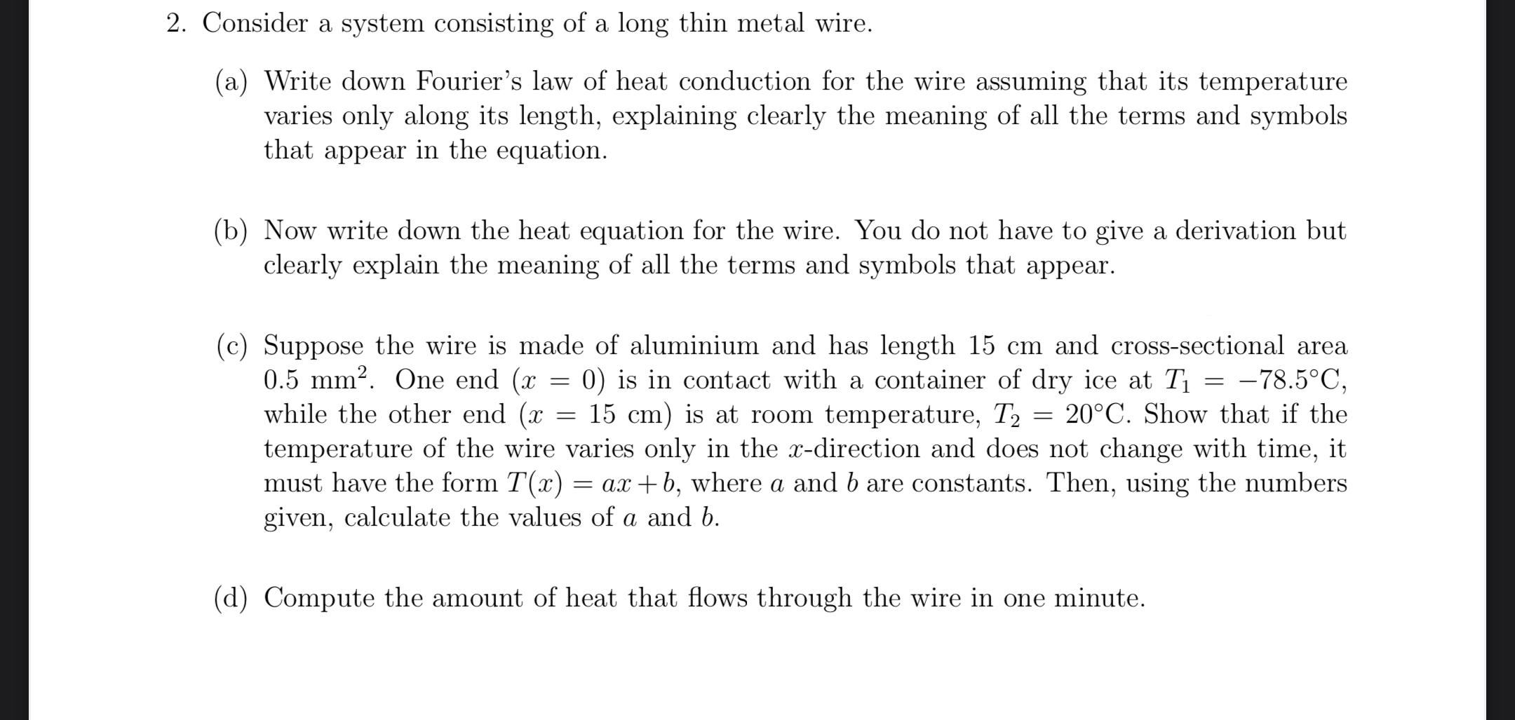 Solved Consider a system consisting of a long thin metal | Chegg.com