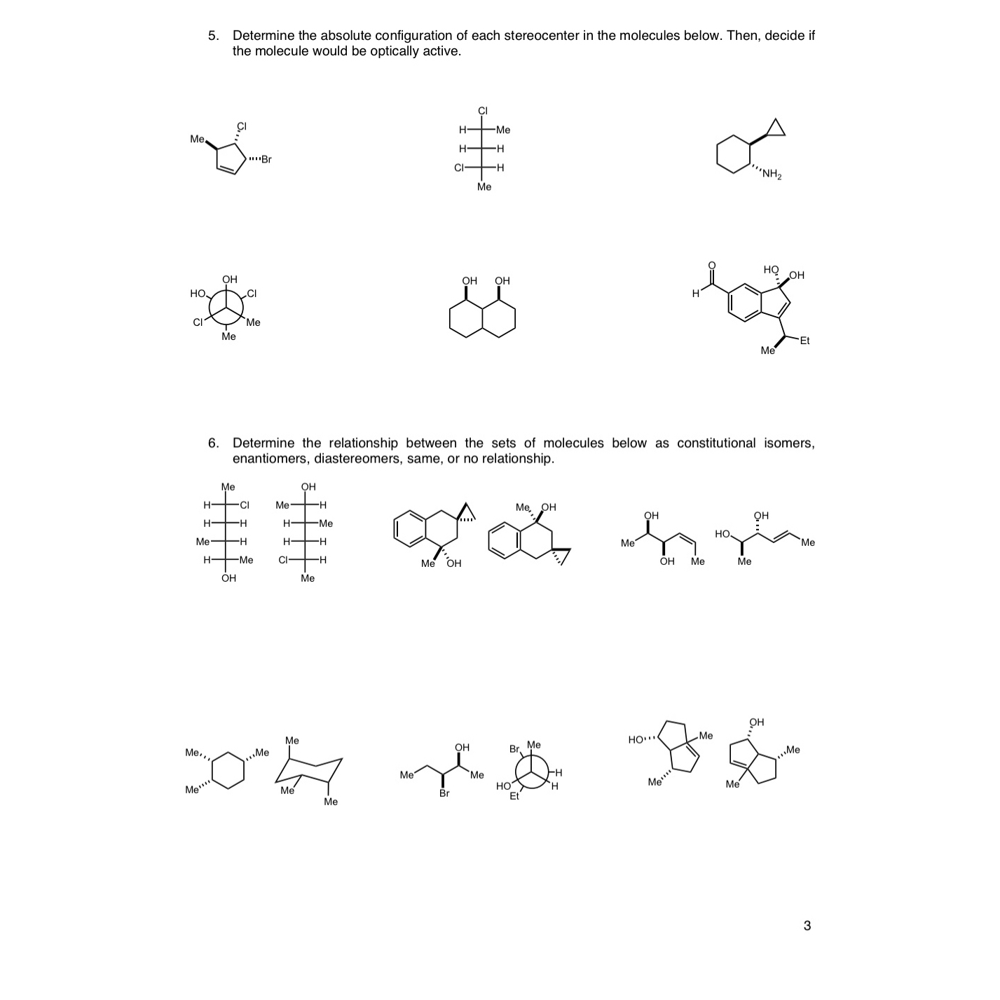 Solved Determine the absolute configuration of each | Chegg.com