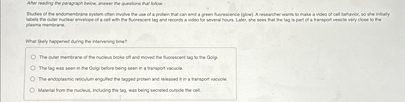 Solved After reading the paragraph below, answer the | Chegg.com