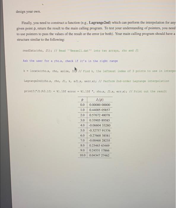 Solved Write a C program to use the 2nd-order Lagrange | Chegg.com