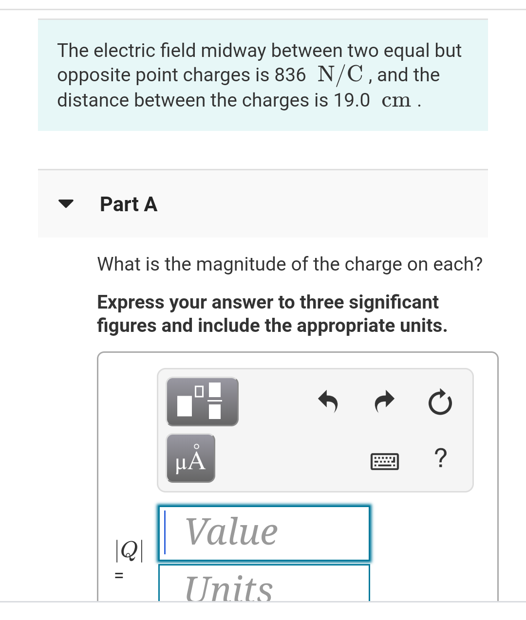 Solved The electric field midway between two equal but | Chegg.com