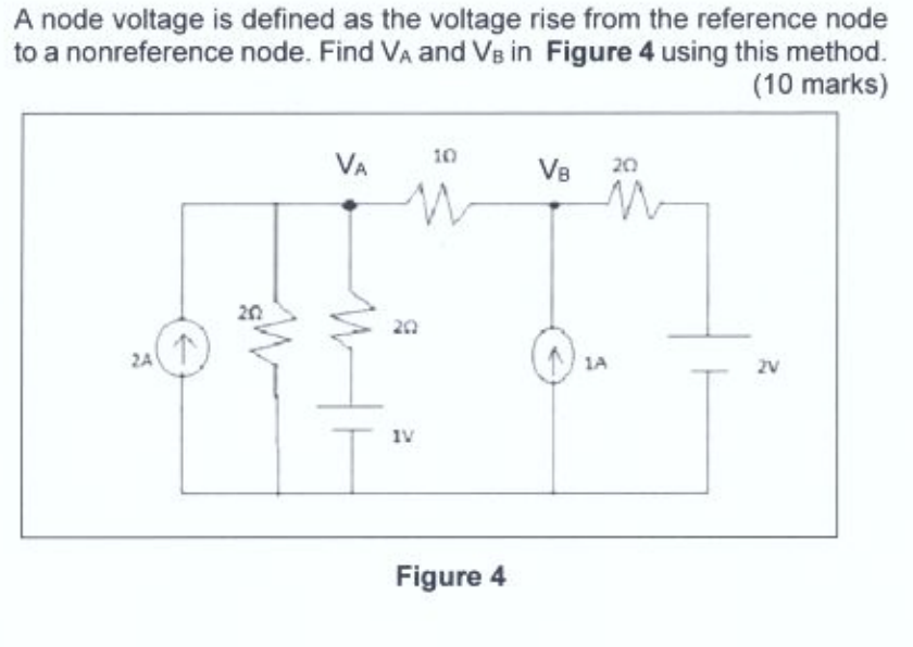 Solved A node voltage is defined as the voltage rise from | Chegg.com