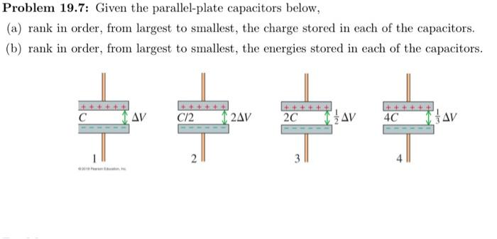 Solved Problem 19.7: Given the parallel-plate capacitors | Chegg.com