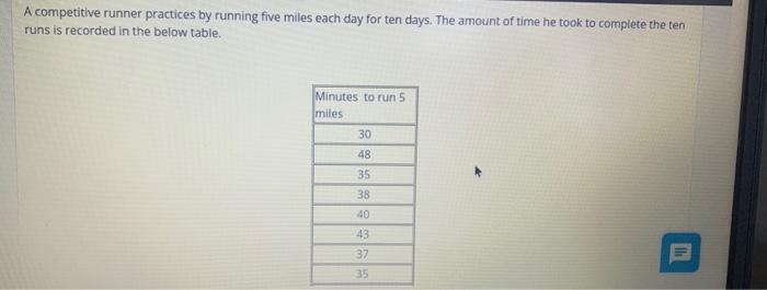 A competitive runner practices by running five miles | Chegg.com