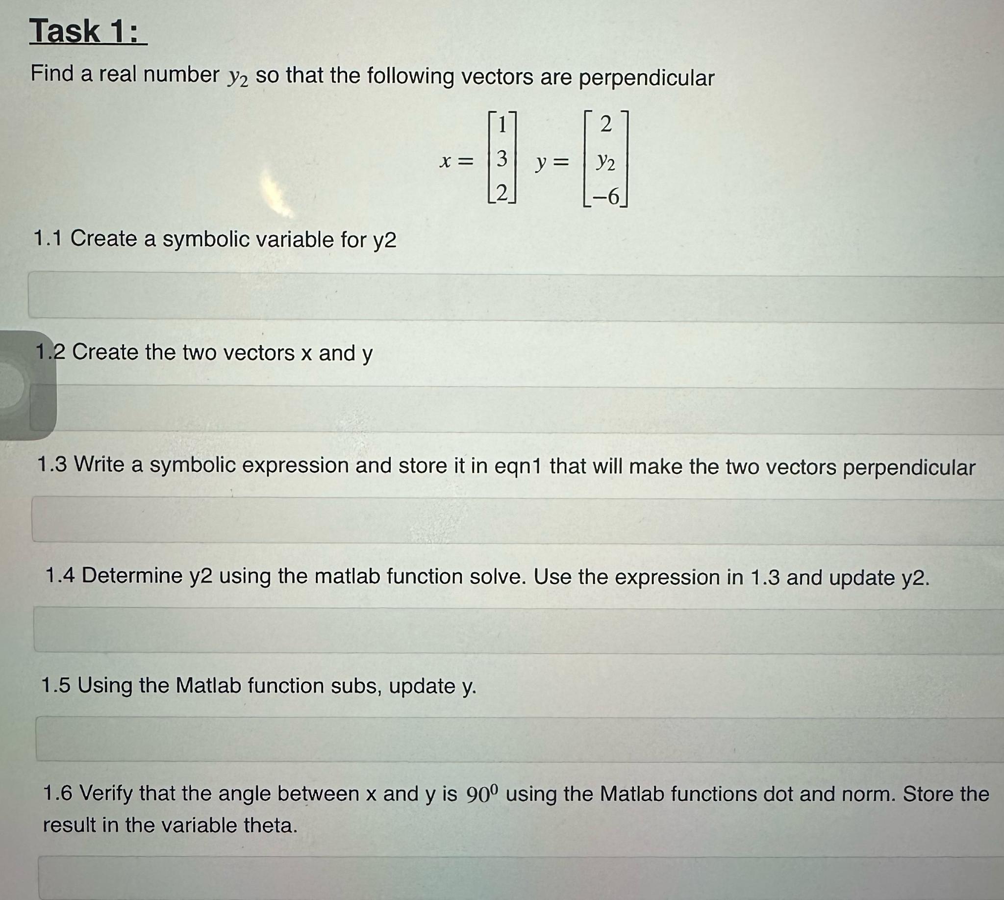 Solved Task 1:\\nFind a real number y_(2) so that the | Chegg.com
