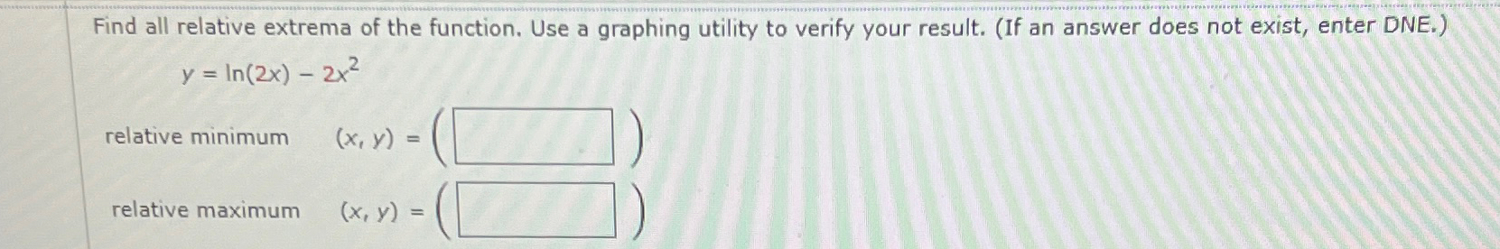 Solved Find all relative extrema of the function. Use a | Chegg.com