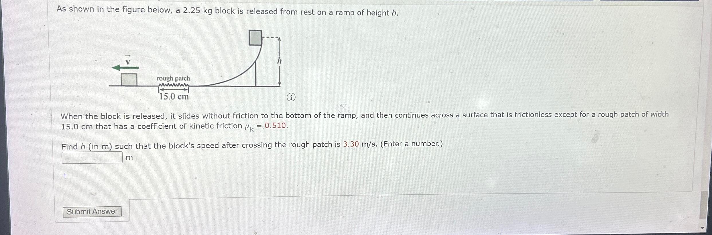 Solved As shown in the figure below, a 2.25kg ﻿block is | Chegg.com
