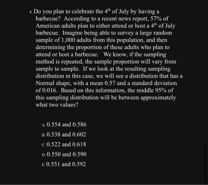 Solved 1. A large sample of teenagers is surveyed, and one | Chegg.com