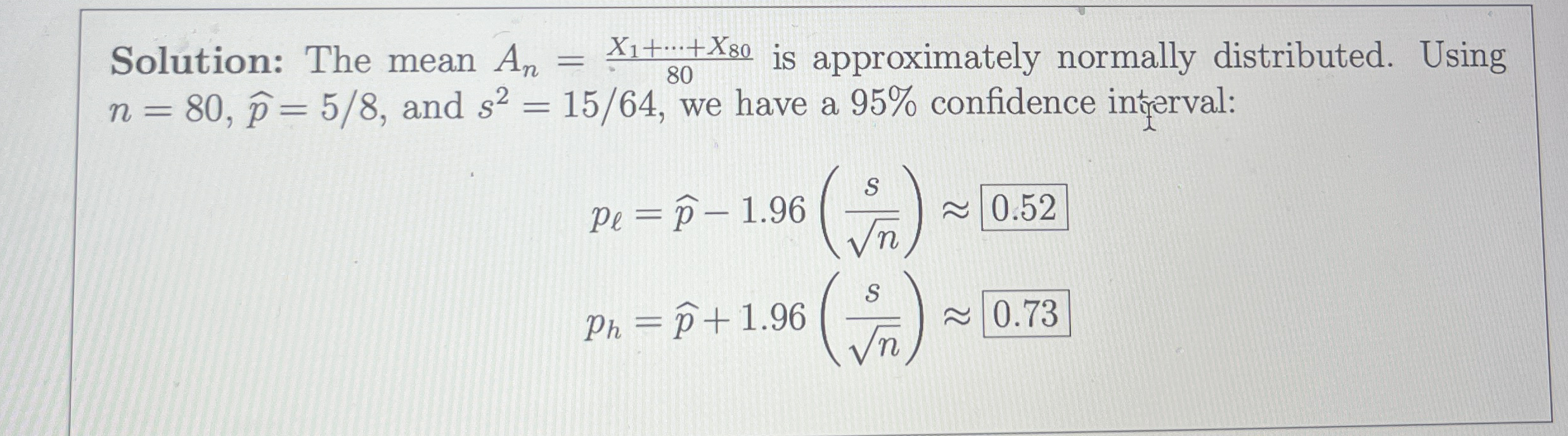 Solved I don't understand the working for the solution. | Chegg.com