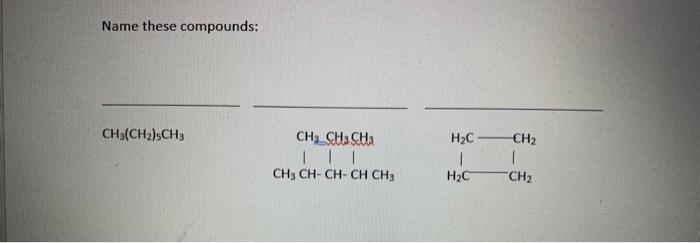 Solved Name these compounds: CH(CH2)SCH CH2 CH3 CH3 CHA 1 | Chegg.com