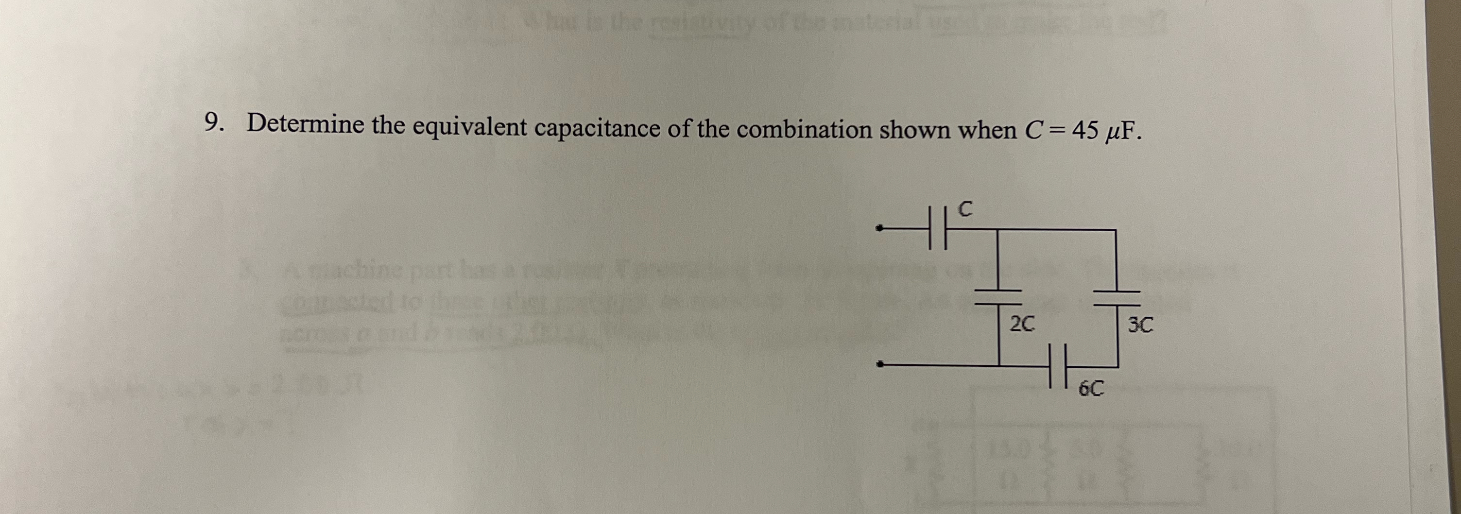 Solved Determine the equivalent capacitance of the | Chegg.com