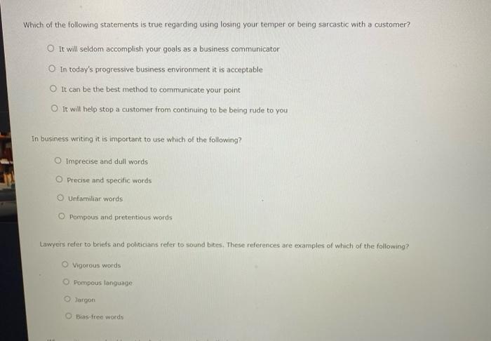 Solved Which of the following statements is true regarding | Chegg.com