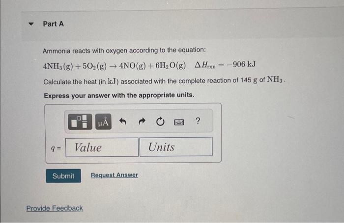 Solved Ammonia reacts with oxygen according to the equation: | Chegg.com