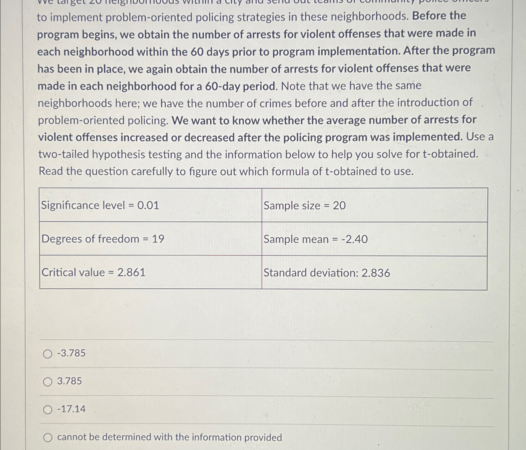 Solved to implement problem-oriented policing strategies in | Chegg.com