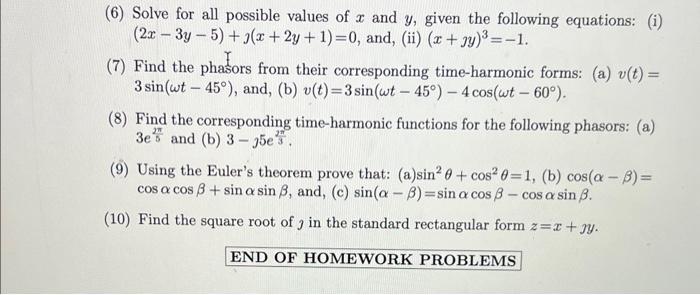Solved (6) Solve for all possible values of x and y, given | Chegg.com
