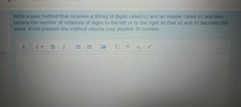 Solved Write a java method that receives a String of digits | Chegg.com