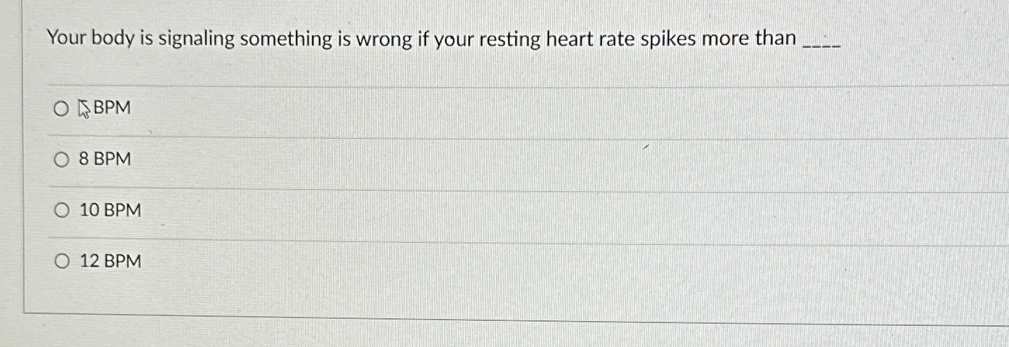 Solved Your body is signaling something is wrong if your | Chegg.com