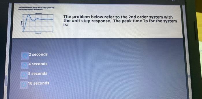 Solved The problem below refer to the 2 nd order system with | Chegg.com