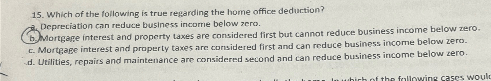 Solved Which of the following is true regarding the home | Chegg.com