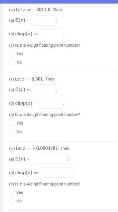 Solved For which of the following decimai numbers x, (a) | Chegg.com