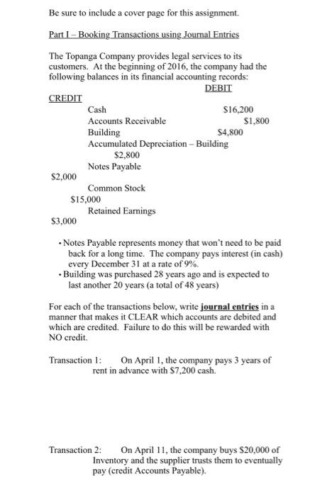 Solved Be sure to include a cover page for this assignment. | Chegg.com