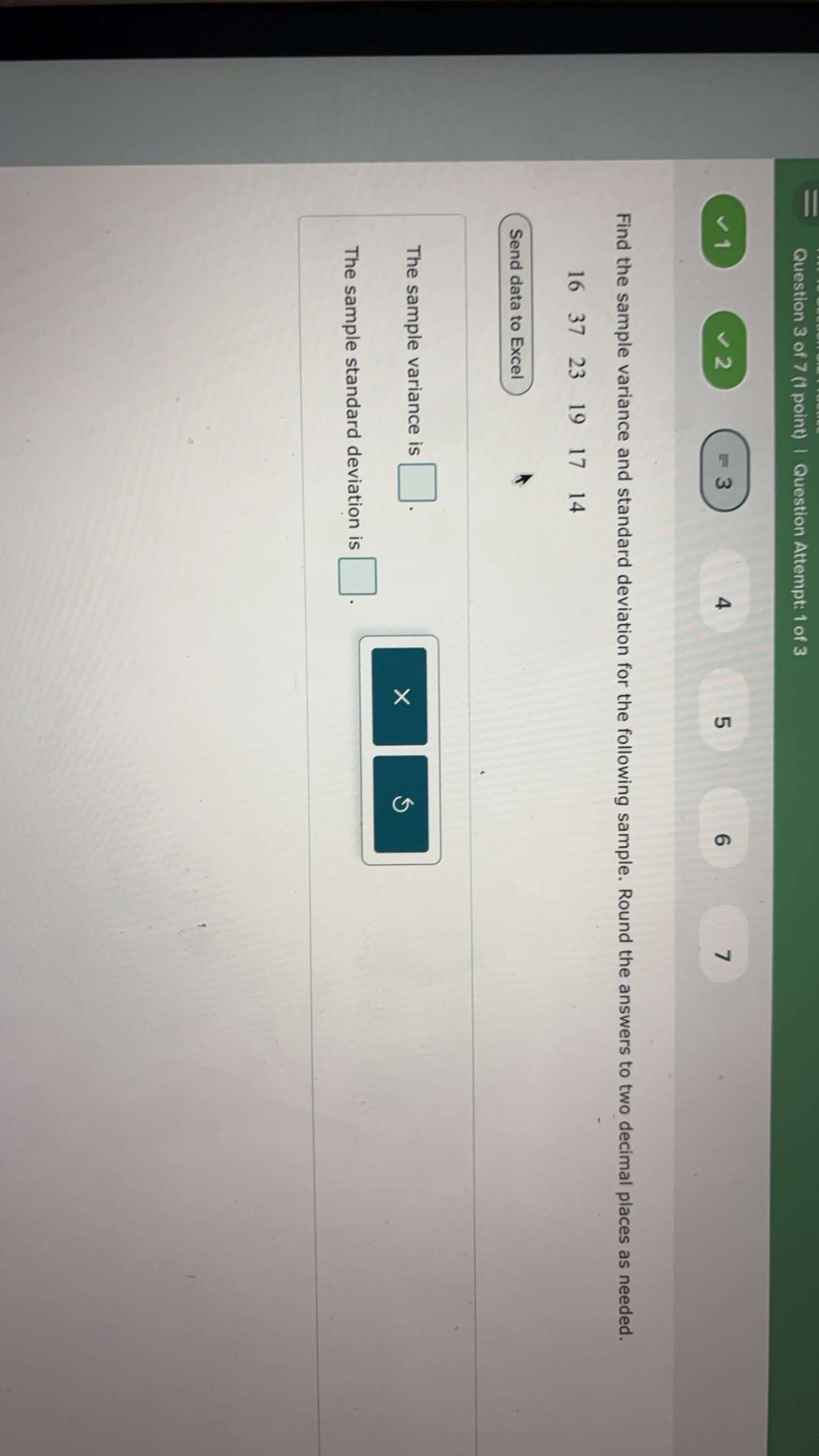 Solved Question 3 ﻿of 7 (1 ﻿point) । ﻿Question Attempt: 1 | Chegg.com