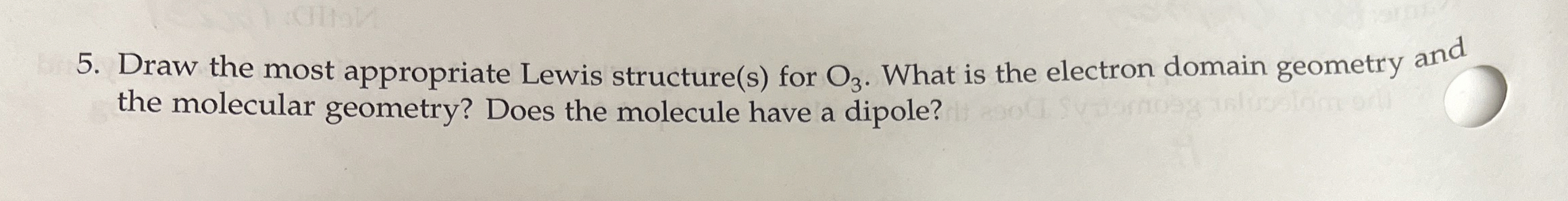 Solved Draw the most appropriate Lewis structure(s) ﻿for O3. | Chegg.com