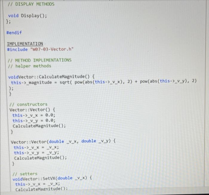 Solved CPP-A07 - Vector Overloads 8 Accessibility M In this | Chegg.com