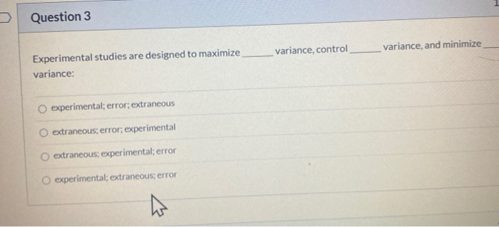 Solved Question 3 Variance Control Variance And Minimize